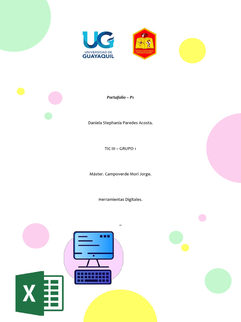 Portafolio Tic | PDF | Microsoft Excel | Hoja de cálculo