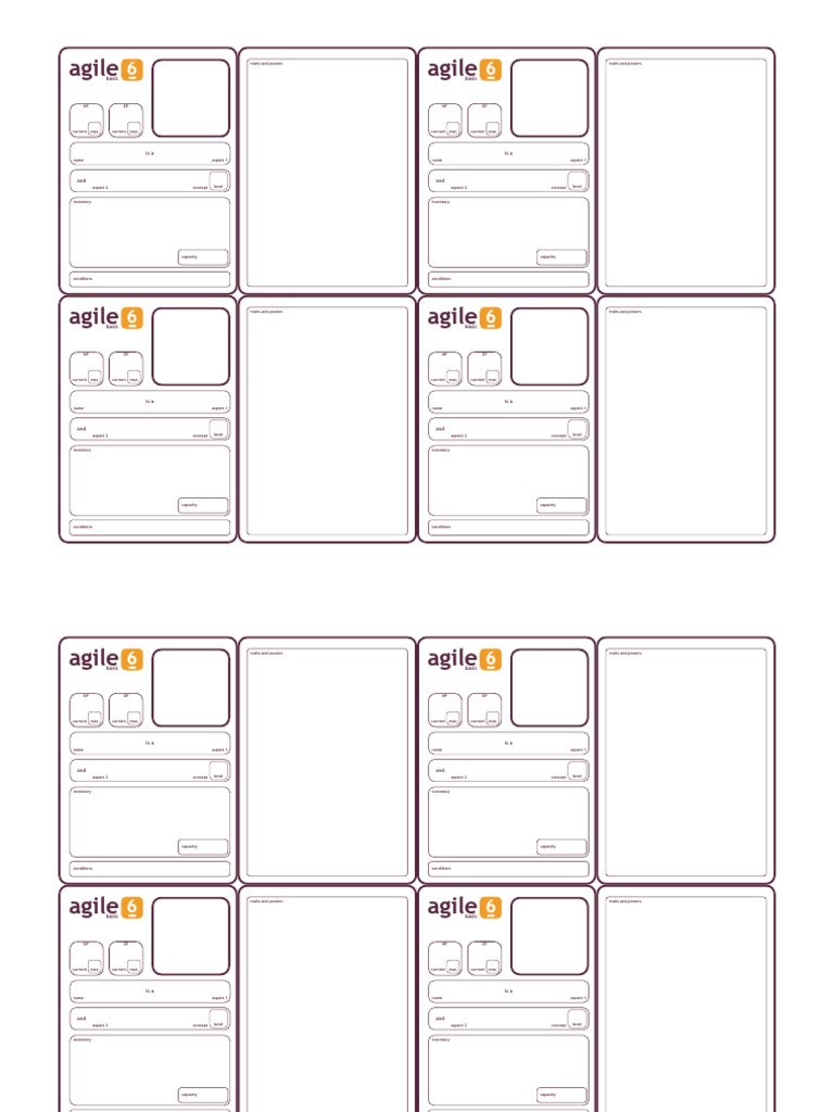 AB6 - Character Sheet - Pack Version | PDF