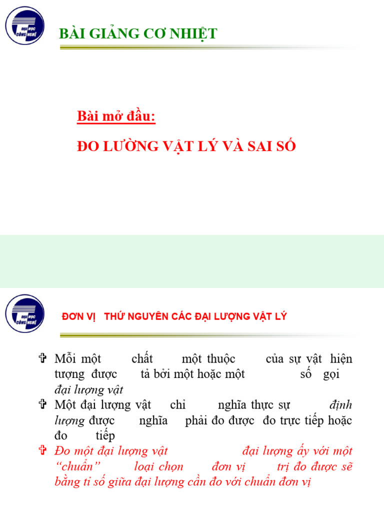 Bai Mo Dau - Do Luong Vat Ly Va Sai So | PDF