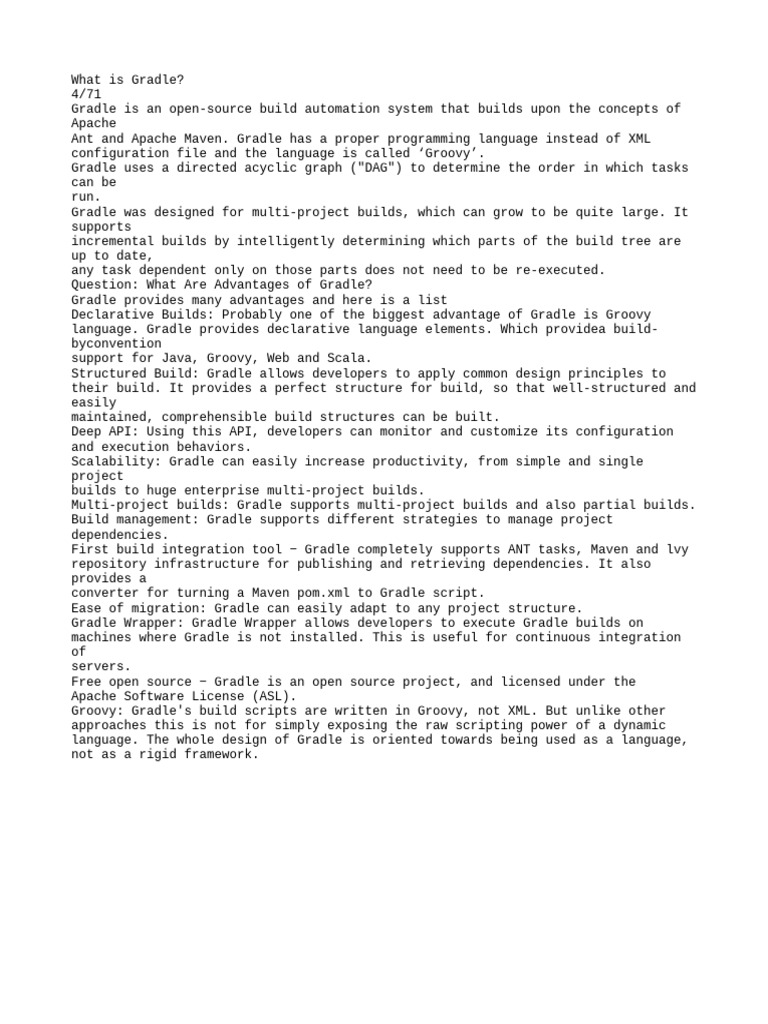 Advantages of Gradle | PDF