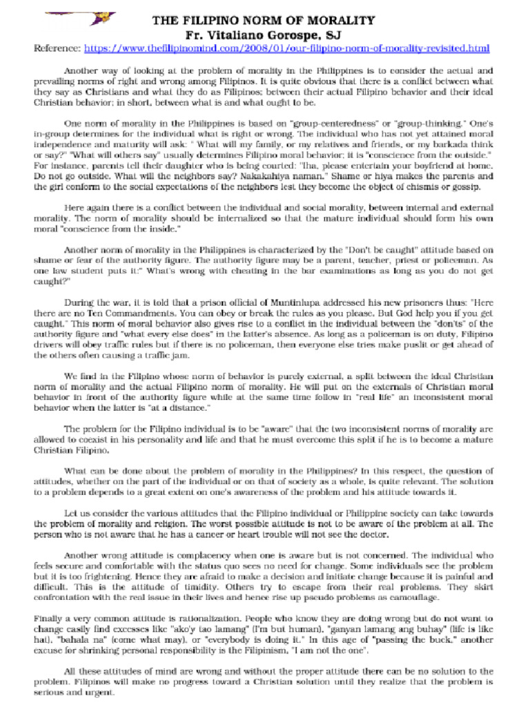 Filipino Morality | PDF