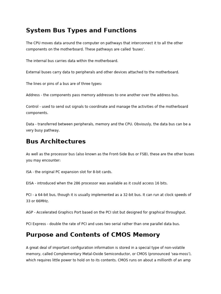 COMPUTER BUSES | PDF | Central Processing Unit | Electronics
