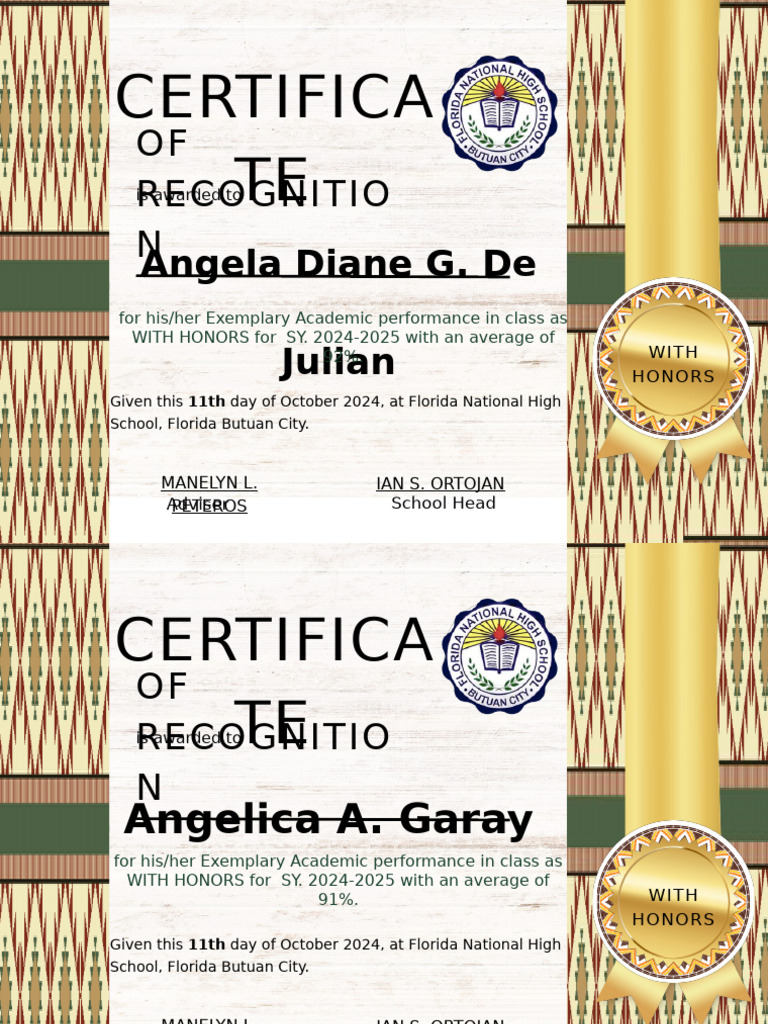 Recog Cert | PDF