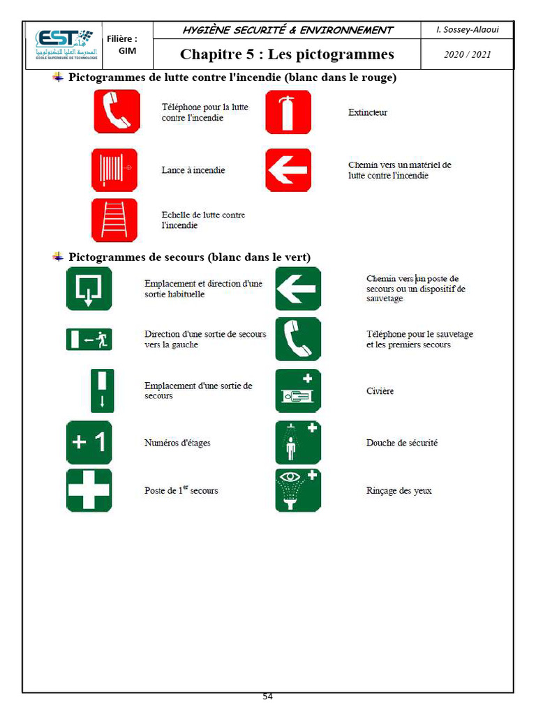 Pictogrammes de sécurité au travail | PDF | Risque | Évaluation des risques