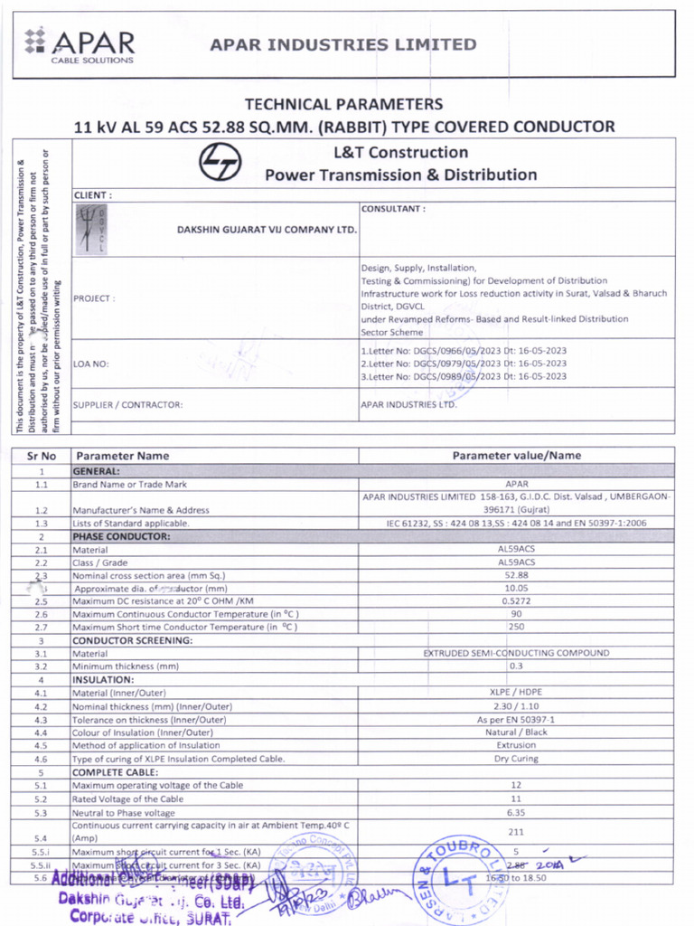 GTP For MVCC Apar TKC L&T | PDF | Materials | Materials Science