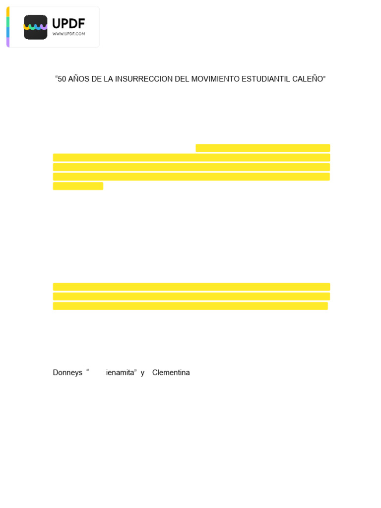 50 Años de La Insurreccion Movimiento Estudiantil Caleño | PDF