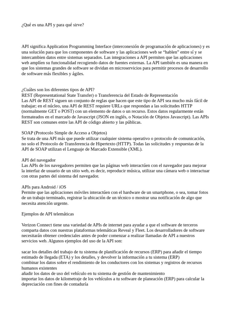 Qué es una API y sus tipos principales | PDF | Red mundial | Internet y web