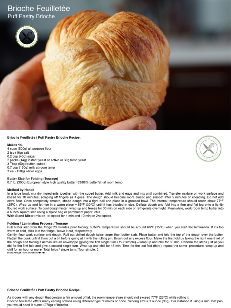 brioche_feuilletee_recipe | PDF | Butter | Dough