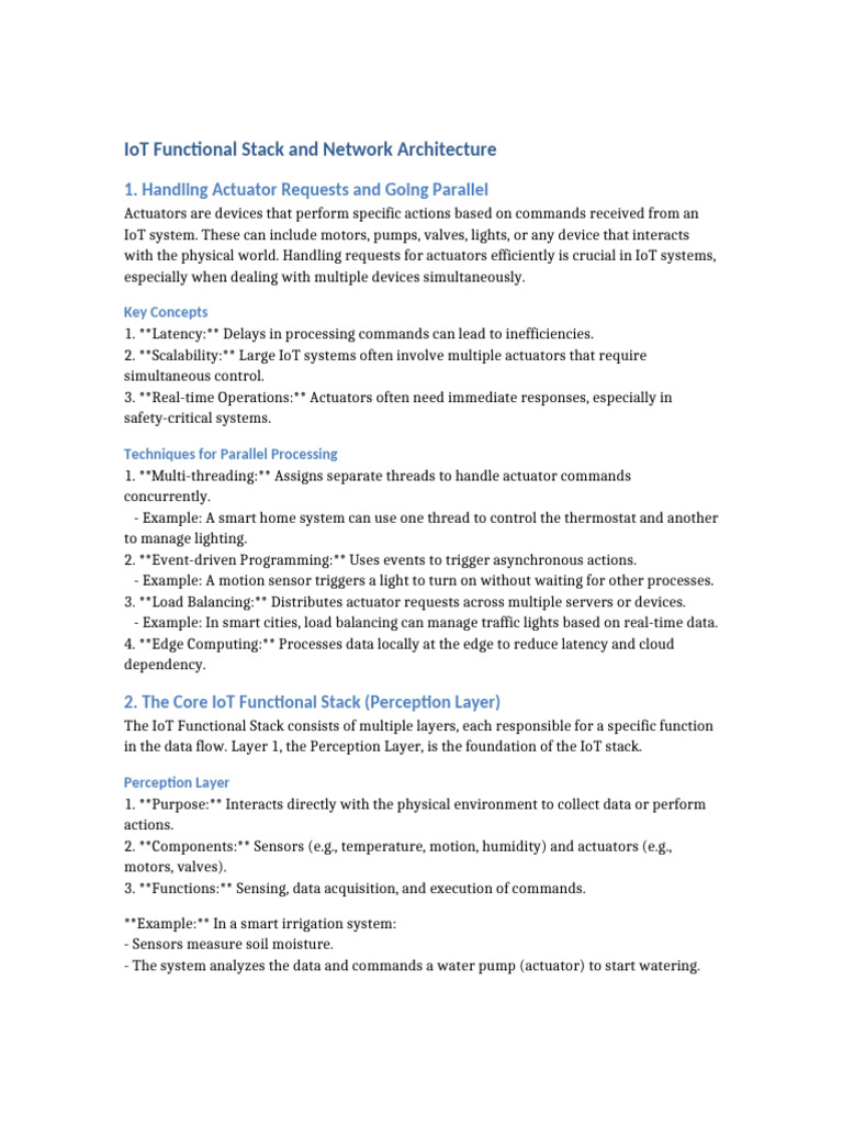 IoT Stack and Network Architecture | PDF | Internet Of Things | Peer To Peer