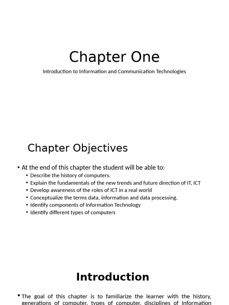 ICT CH-1 | PDF | Information Technology | Microcomputers