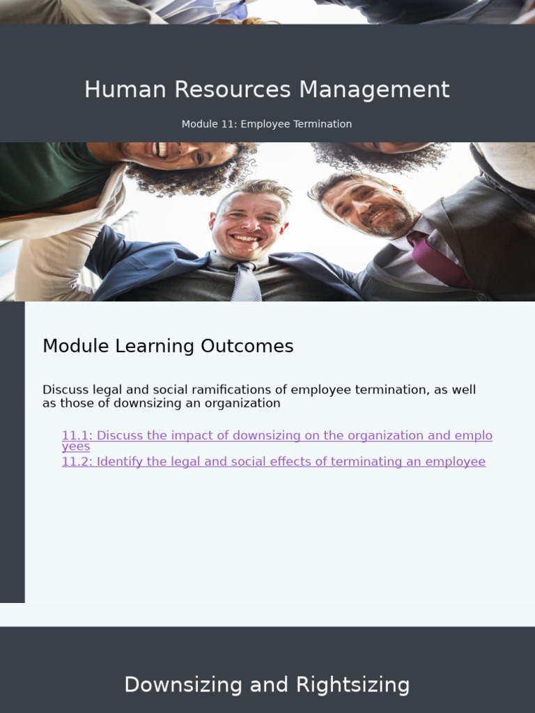 Employee Termination & Downsizing | PDF | Layoff | Employment