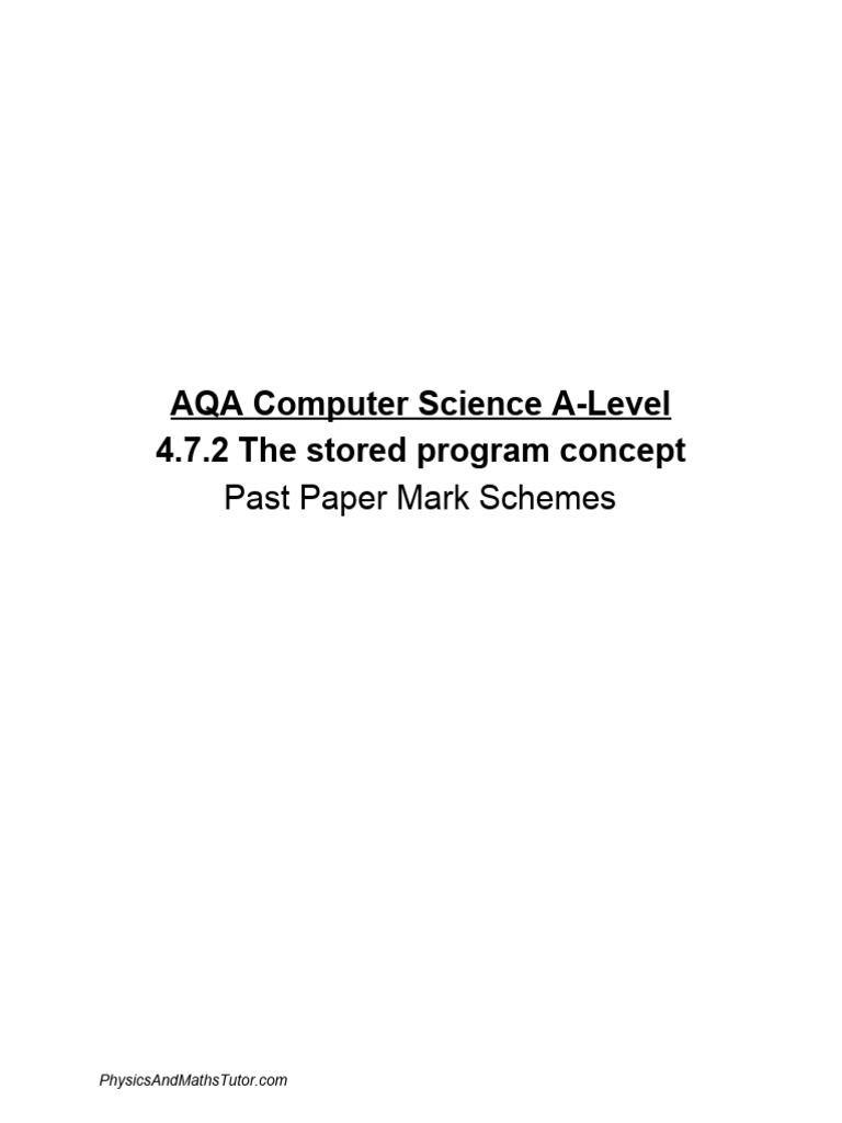 7.2. The Stored Program Concept MS | PDF