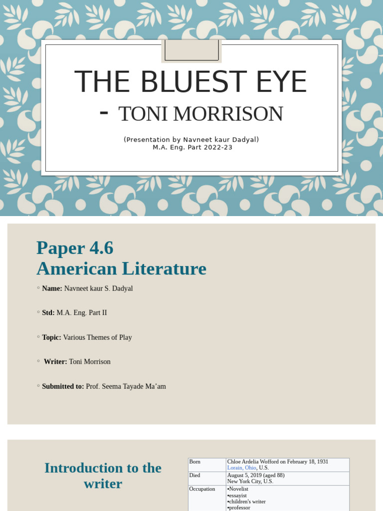 The Bluest Eye | PDF