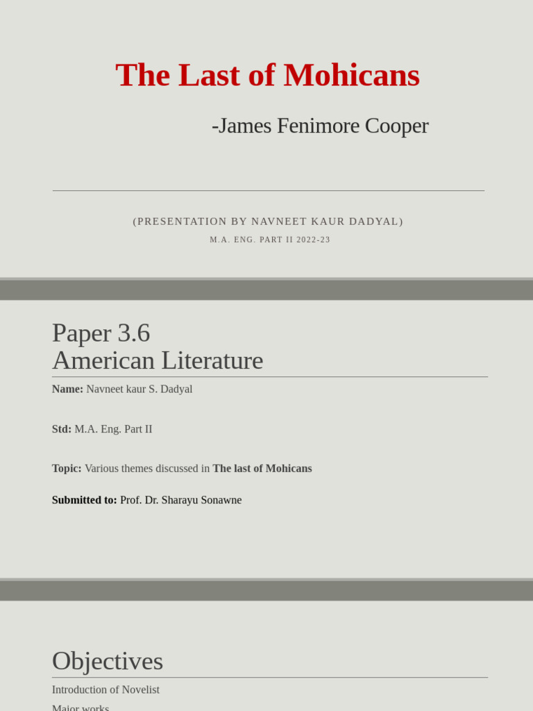 The Last of Mohicans | PDF | The Last Of The Mohicans