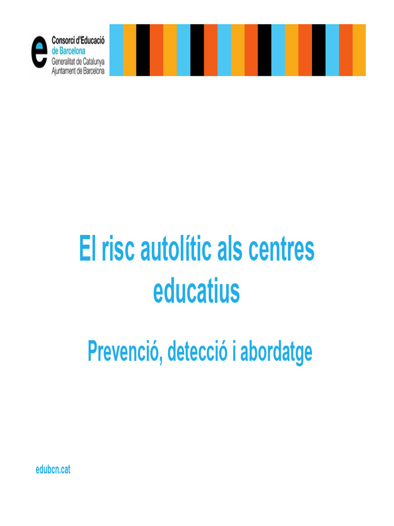 El Risc Autolitic Als Centres Educatius | PDF