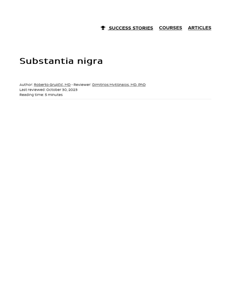 Substantia Nigra - Anatomy, Structure and Function - Kenhub | PDF ...