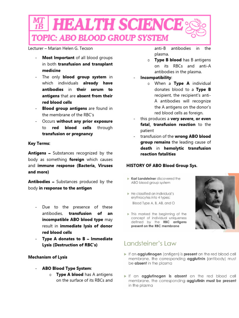 ABO Blood Group System Complete | PDF | Blood Type | Blood Transfusion