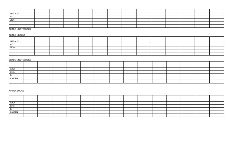 Checklist Notebook | PDF