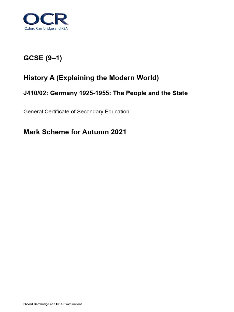 Mark Scheme International Relations The Changing International Order ...