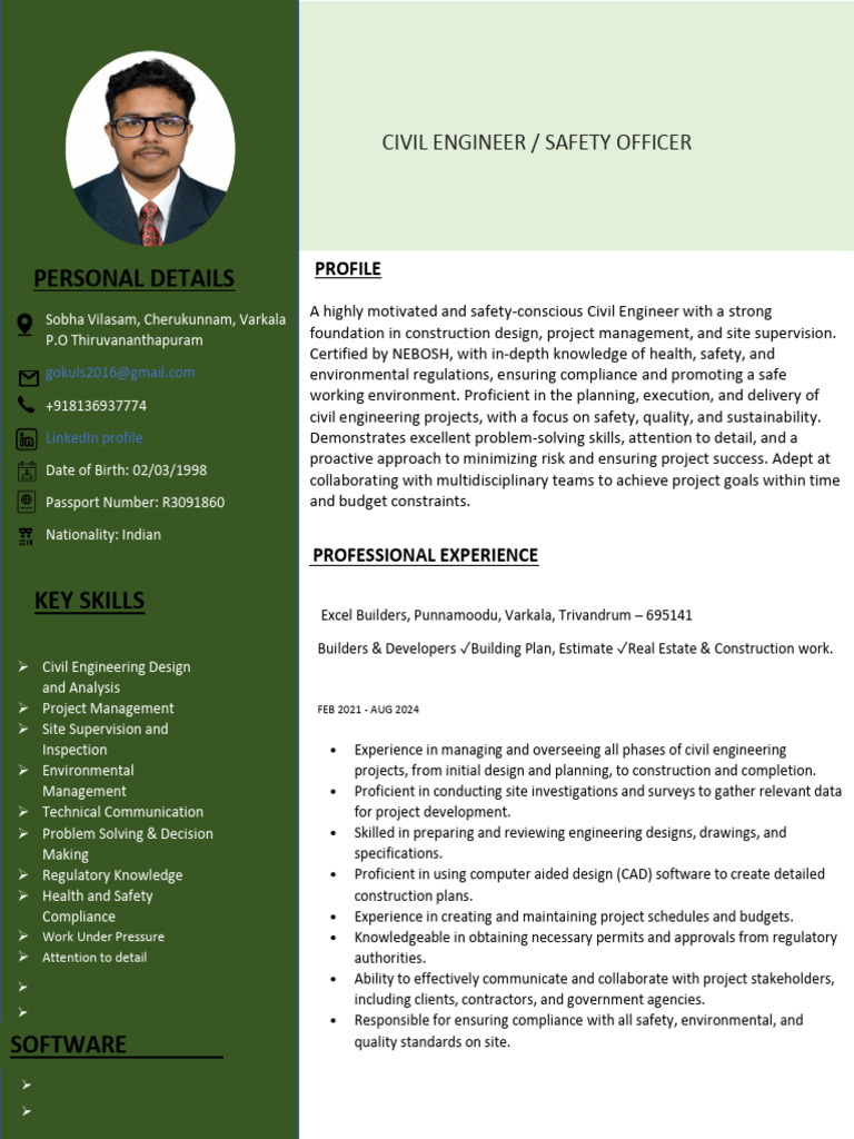gokul cv (4) | PDF | Engineering | Project Management
