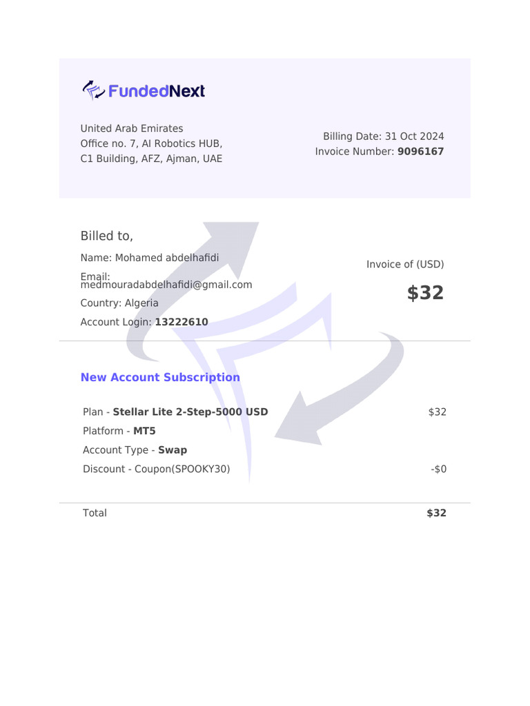 Subscription Invoice | PDF