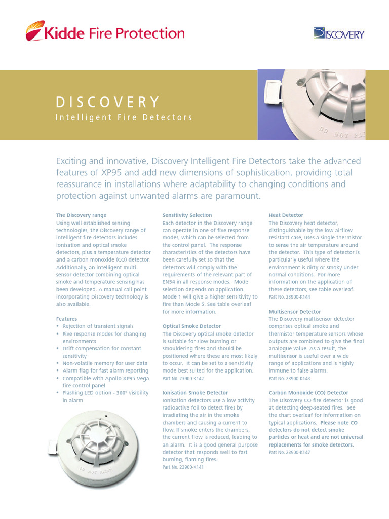 Discovery Fire Detector Overview | PDF | Sensor | Smoke