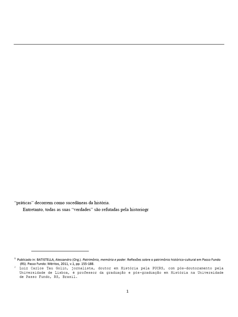 GOLIN, Tau - Hegemonia Gauchesca 17p | PDF | Estado | Sociologia