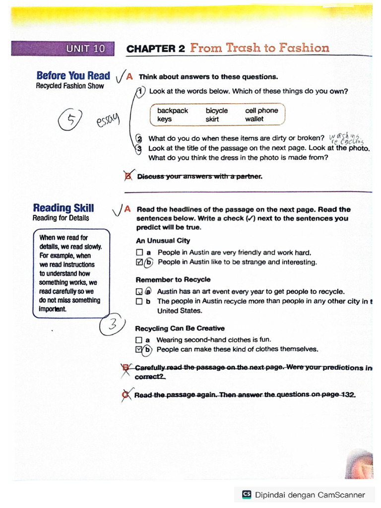 Key Answer Unit 10 Chapter 2 | PDF