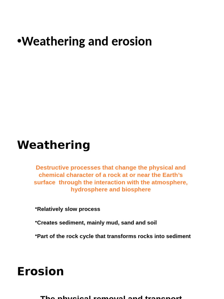 Erosion and Weathering Student Edition | PDF | Weathering | Soil