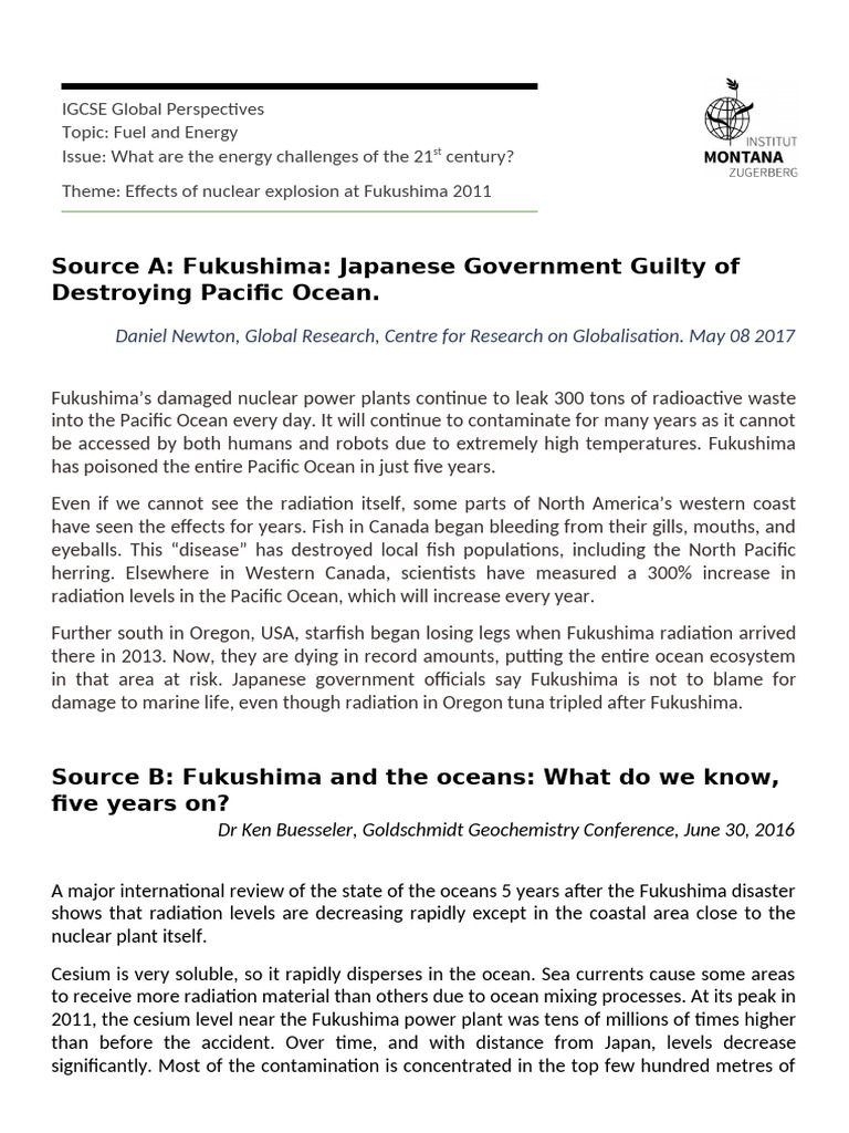 Fukushima Radiation Impact on Pacific Ocean | PDF | Timeline Of The ...