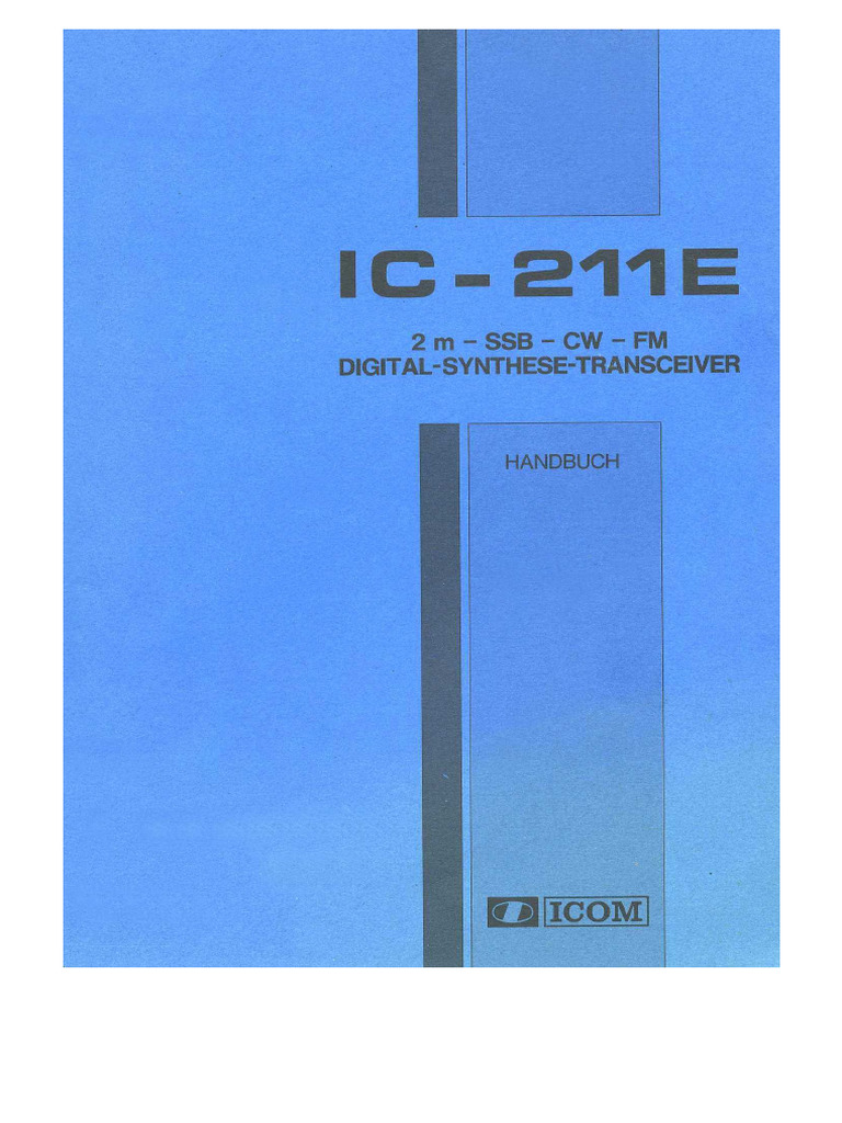 IC211E Handbuch | PDF