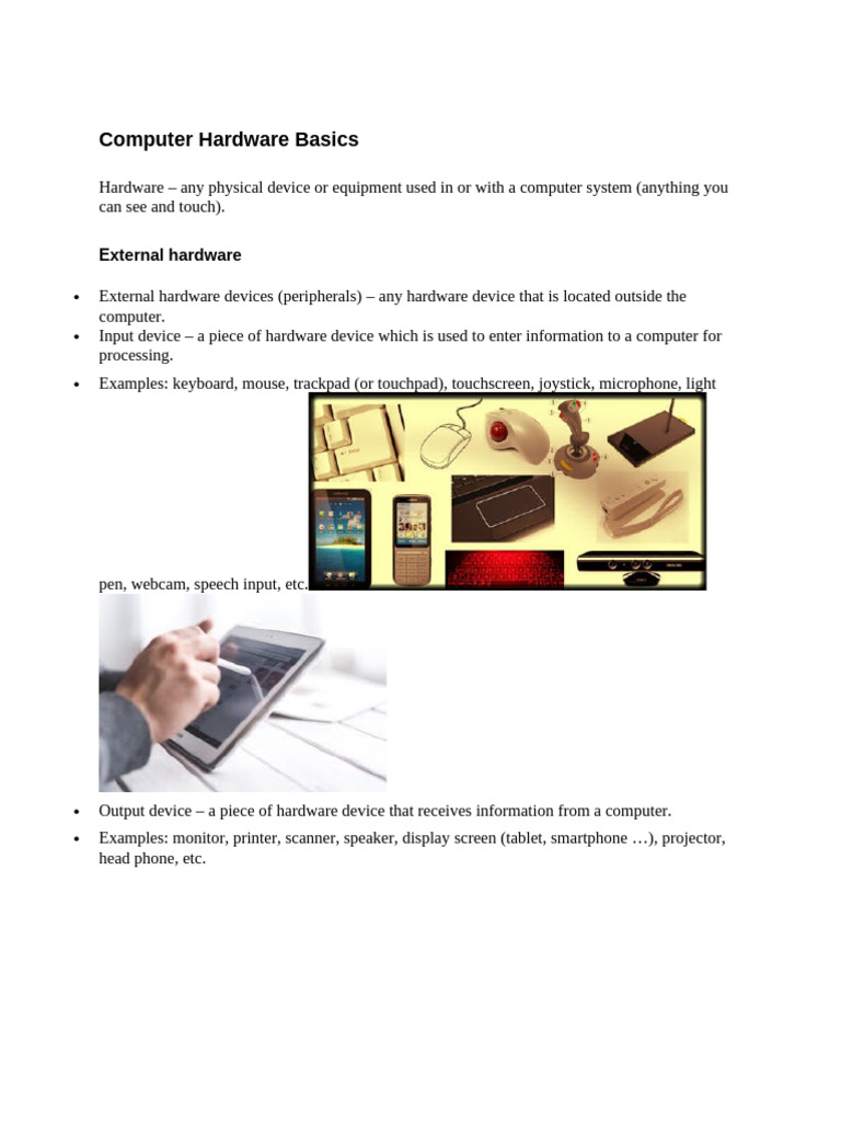 Computer Hardware Basics | PDF
