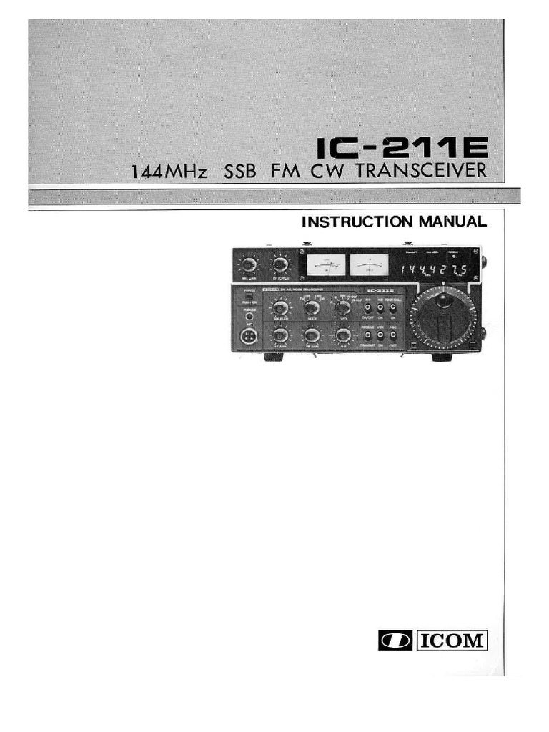 IC211E Manual | PDF