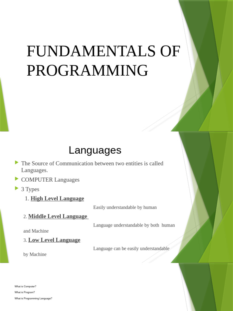 Programming Fundamentals | PDF | Computer Program | Programming Programming Fundamentals | PDF | Computer Program | Programming