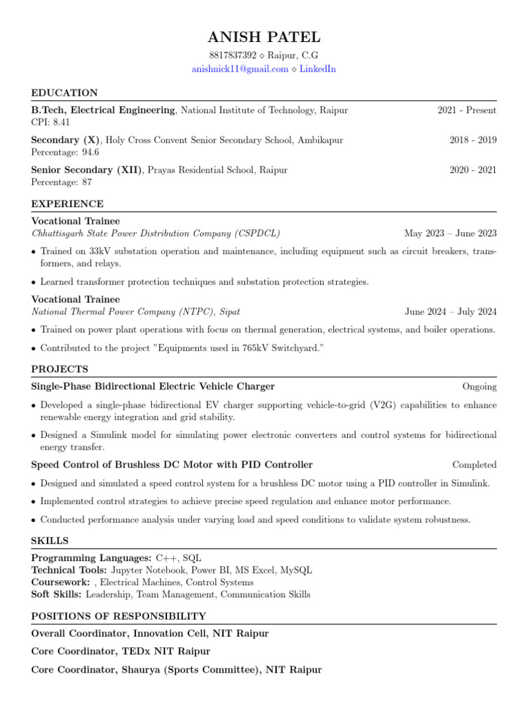 Anish Core Resume Hyundai | PDF