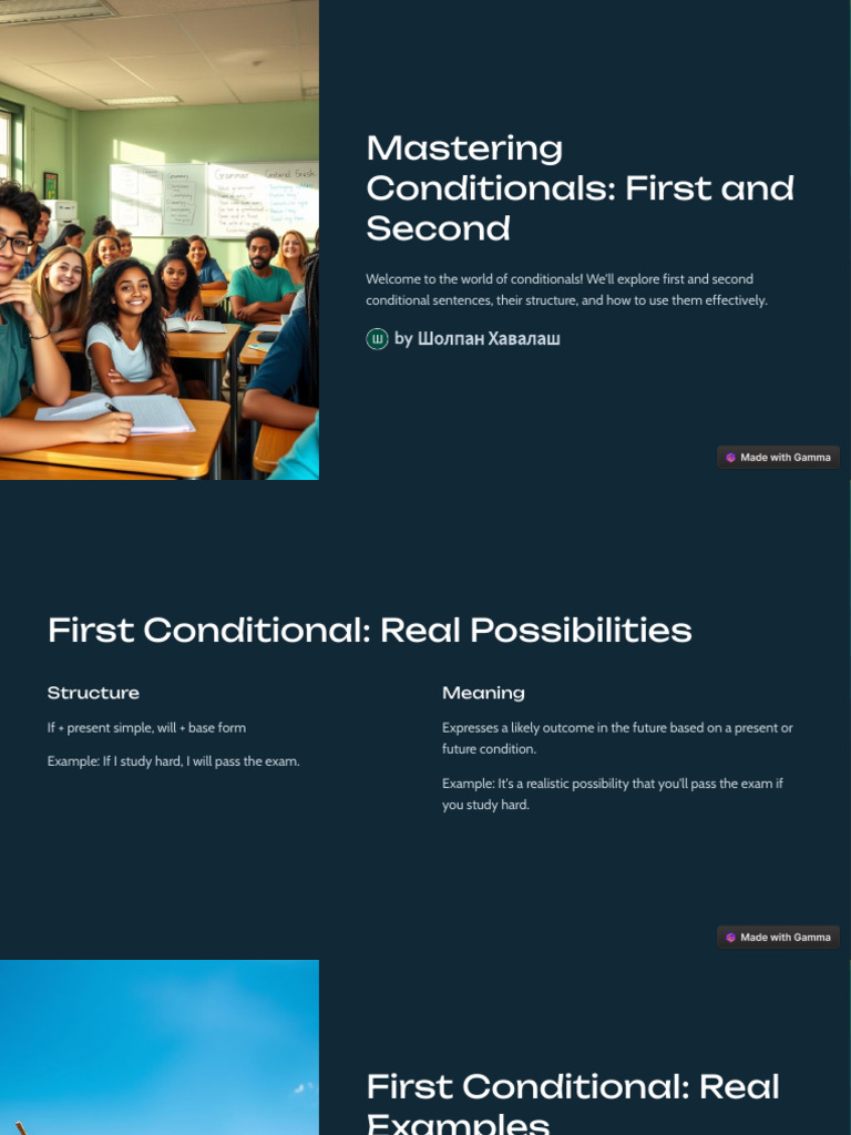 Mastering Conditionals First and Second | PDF | Language Mechanics ...