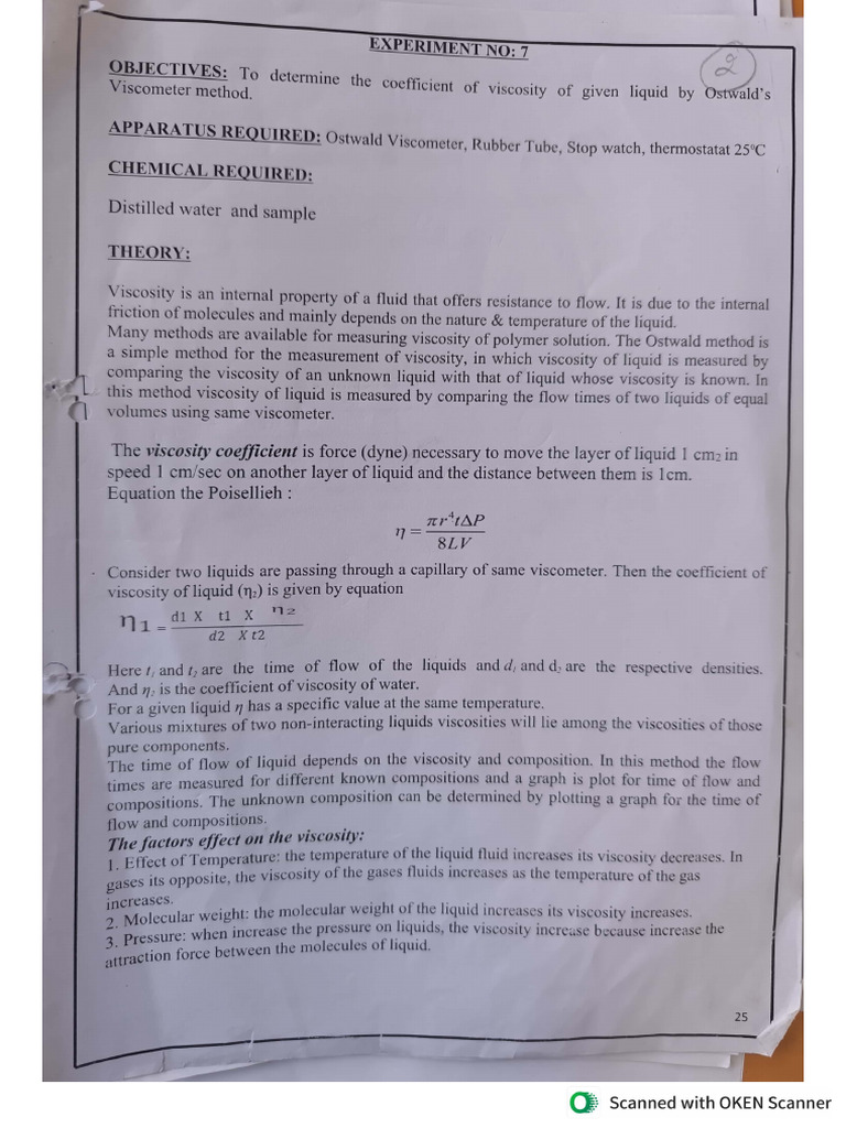 Viscosity Exp.1 | PDF