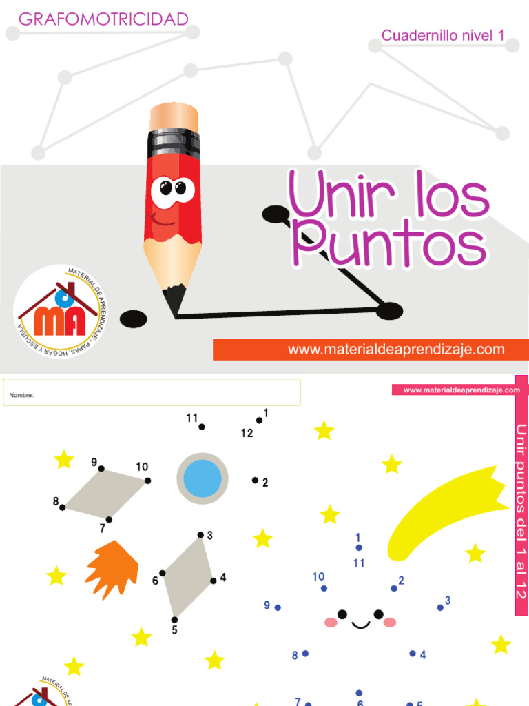 Fichas Del 1al 10 Conectar Numeros Facil + Portada | PDF