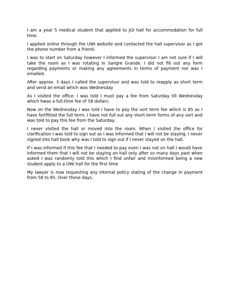Letter To DSSD Hall Issue | PDF