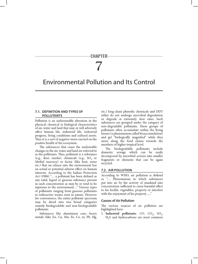 Pollution and Its Control - Compress | PDF | Atmosphere Of Earth ...