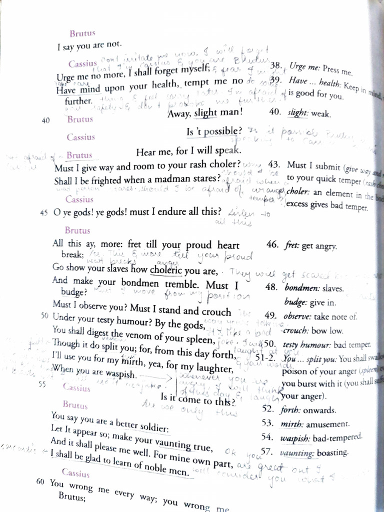 Brutus and Cassius' Fight | PDF