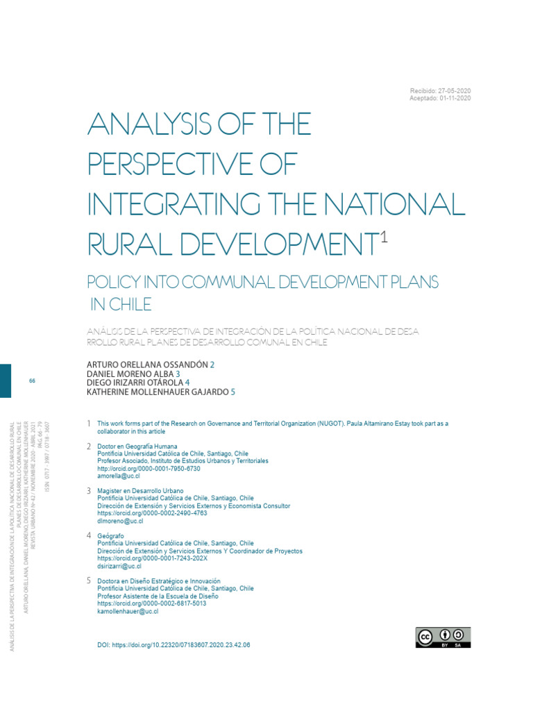 2020 Ossandon | PDF | Rural Development | Rural Area