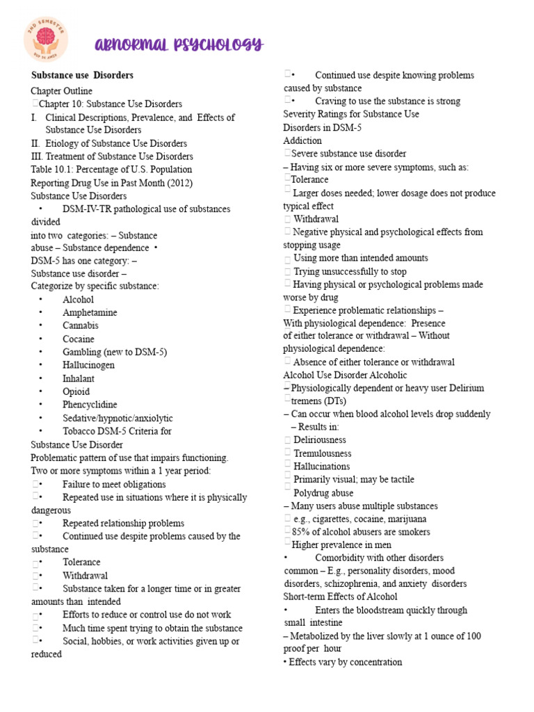 Substance Use Disorders | PDF | Substance Abuse | Substance Use Disorder