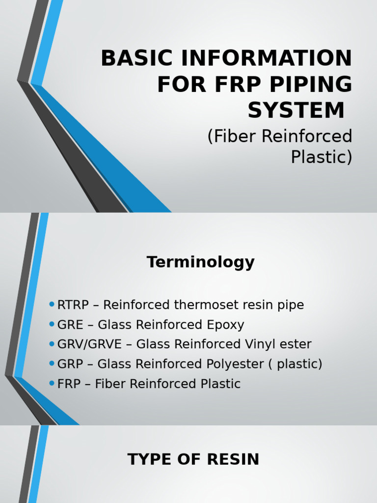 FRP Pipe Specifications and Standards | PDF | Fibre Reinforced Plastic ...