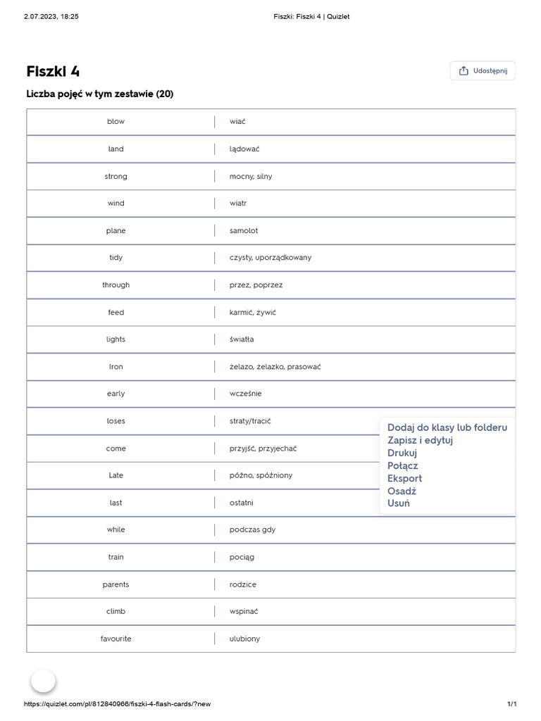 Fiszki 4 _ Quizlet | PDF