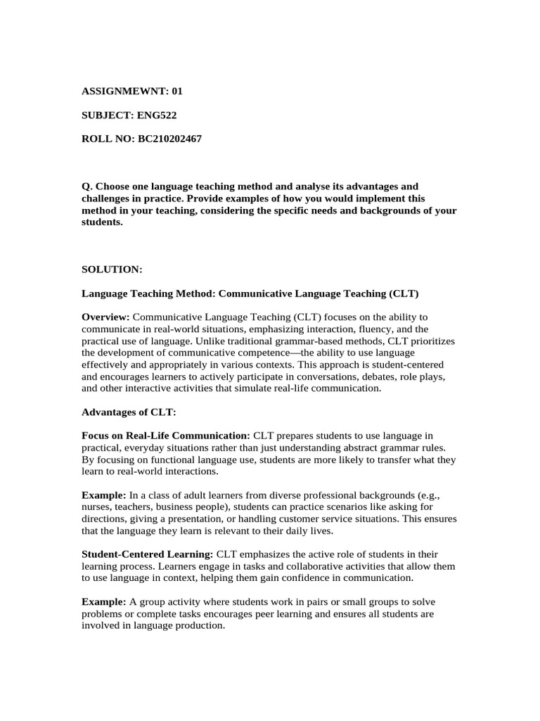 ENG522 | PDF | Learning | Language Education