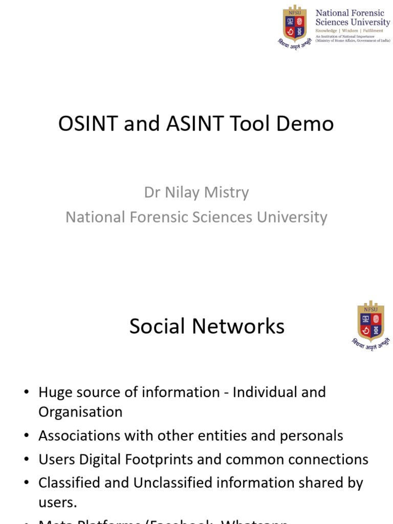 SNF and ASINT-unlocked | PDF | Facebook | Forensic Science