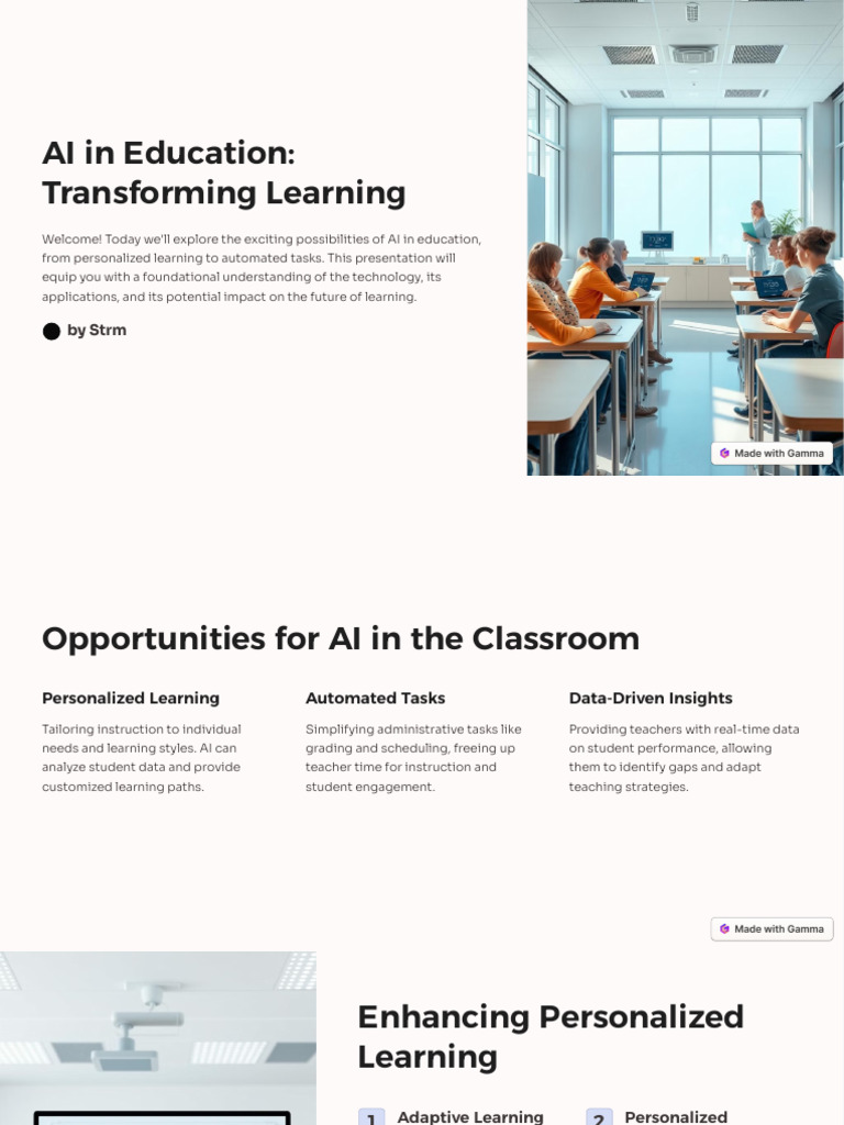 AI in Education Transforming Learning | PDF | Artificial Intelligence ...