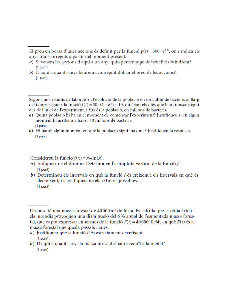 Problemes de Repàs Per 2n BTX | PDF