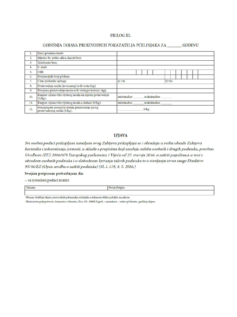 Prilog-Iii - Pčelarstvo | PDF